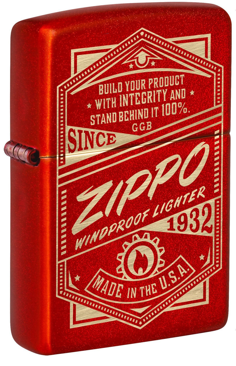 Zippo It Works Design Metallic Red Windproof Lighter – Zippo Lighters India